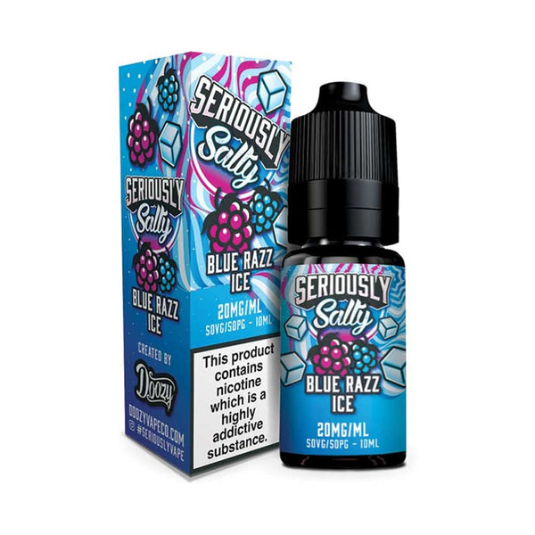 Doozy Vape Seriously Salty Blue Razz Ice 10ml Nic Salt E Liquid