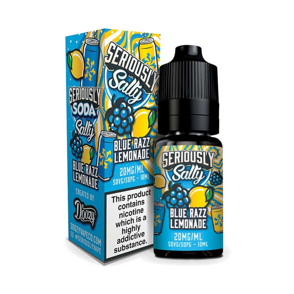 Doozy Vape Seriously Soda Blue Razz Lemonade 10ml Nic Salt E Liquid