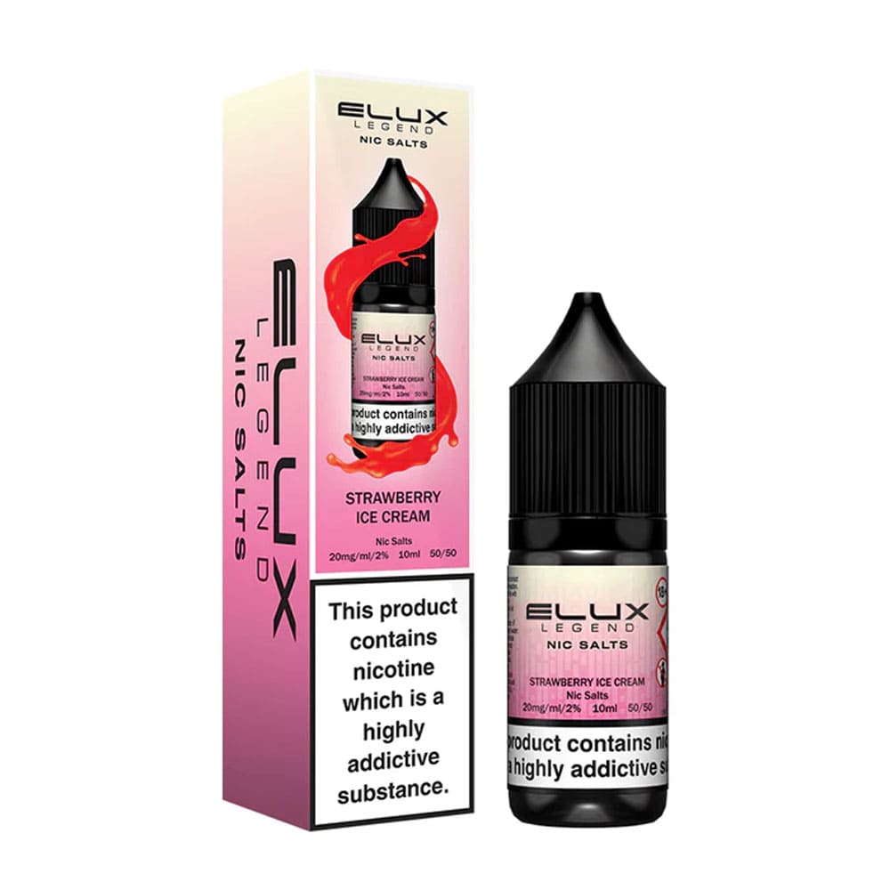 Strawberry Ice Cream Elux Legend 10ml Nic Salt E Liquid