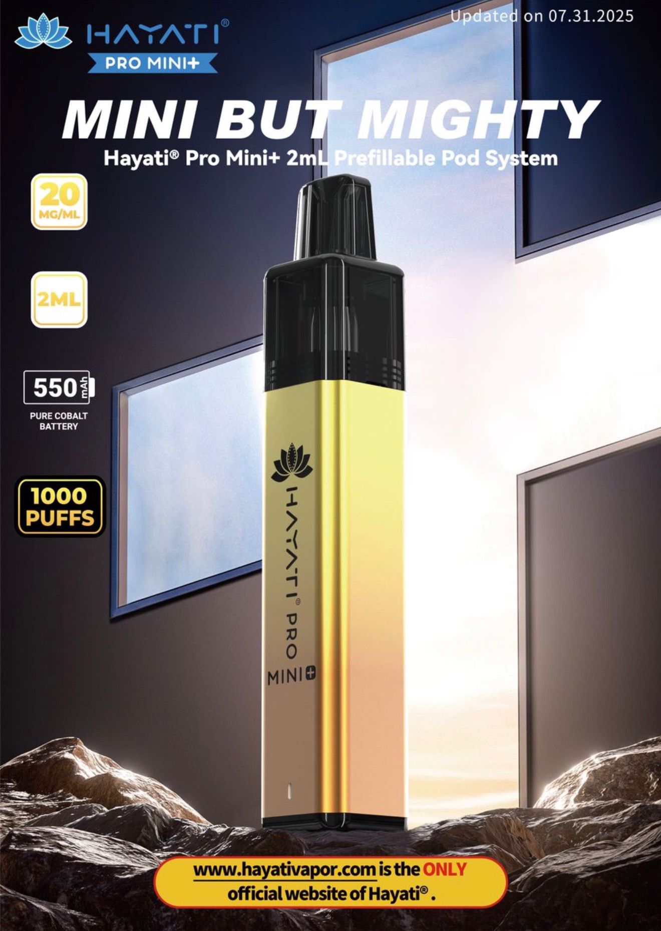 Buy Hayati Pro Mini Plus Pod Kit | 1000 Puffs & 550mAh Battery