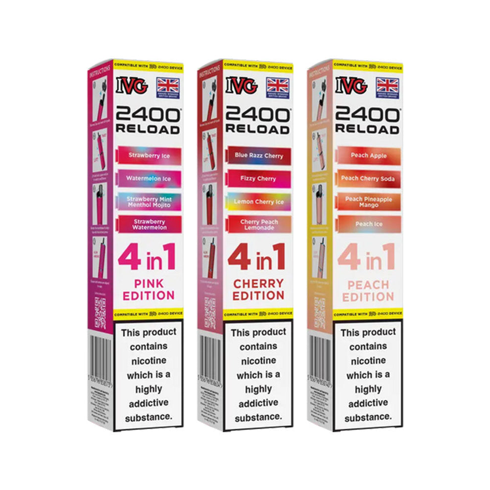 IVG 2400 Reload Pods (4 Pack) | Multi-Flavour Vape